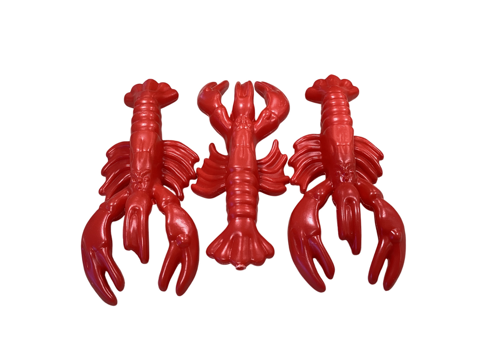 6" Red Plastic Jumbo Crawfish dz