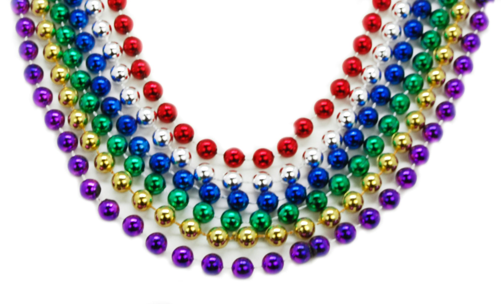 Festival Parade Accessories Mardi Gras Beads 10mm Assorted Colors | 33 ...
