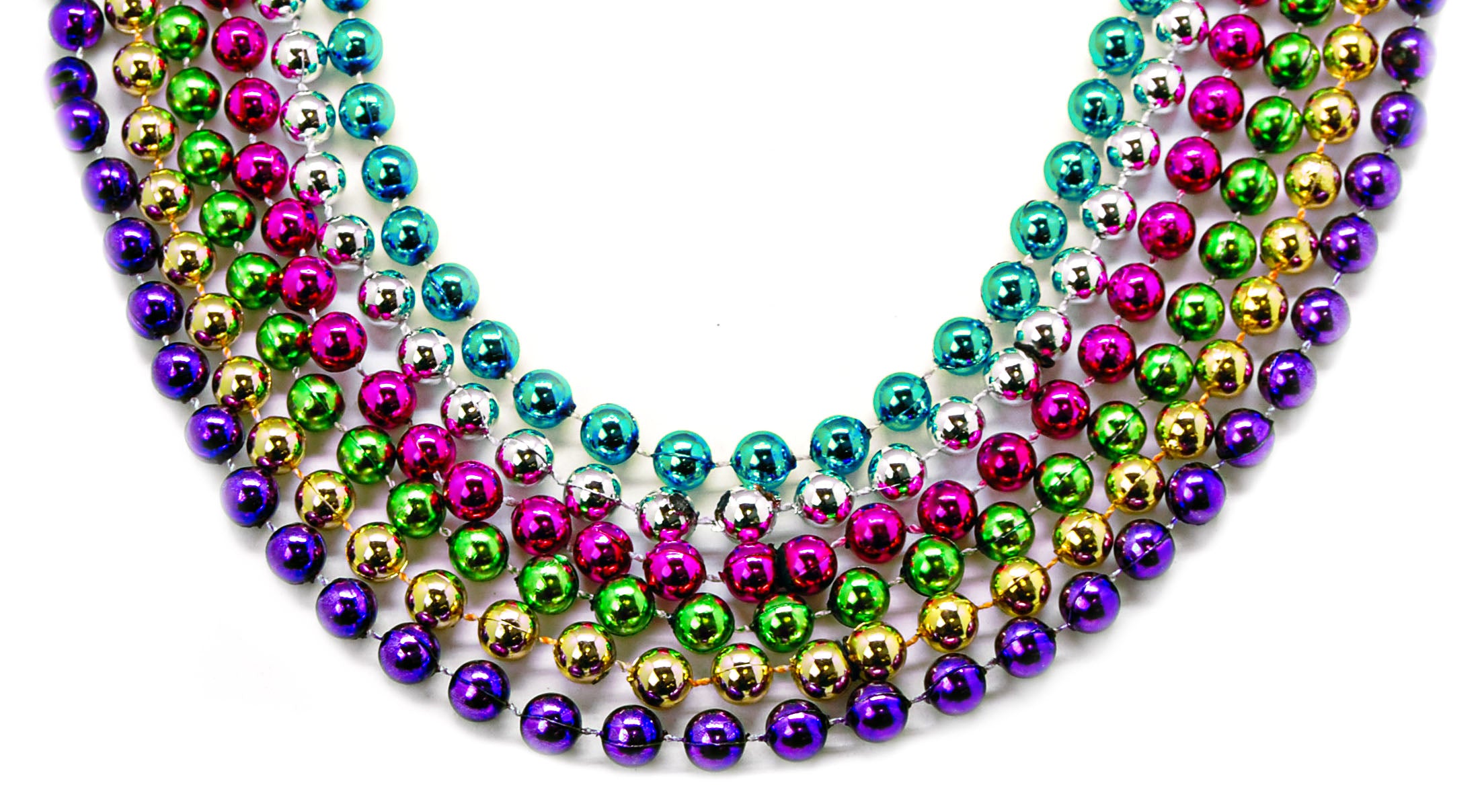 42' 10MM NEON ROUND BEADS